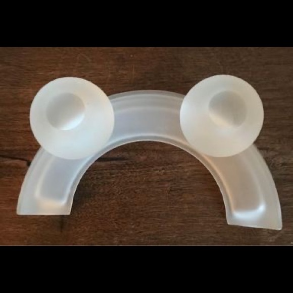 Tupperware | Accents | Tupperware Frosted Glass Prism Candleholder 3 ...